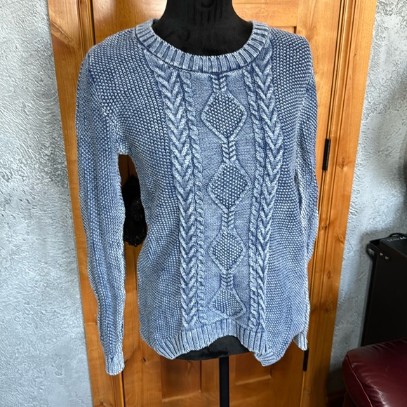 NorthStyle | Sweaters | Northstyle Denim Look Cable Sweater | Poshmark